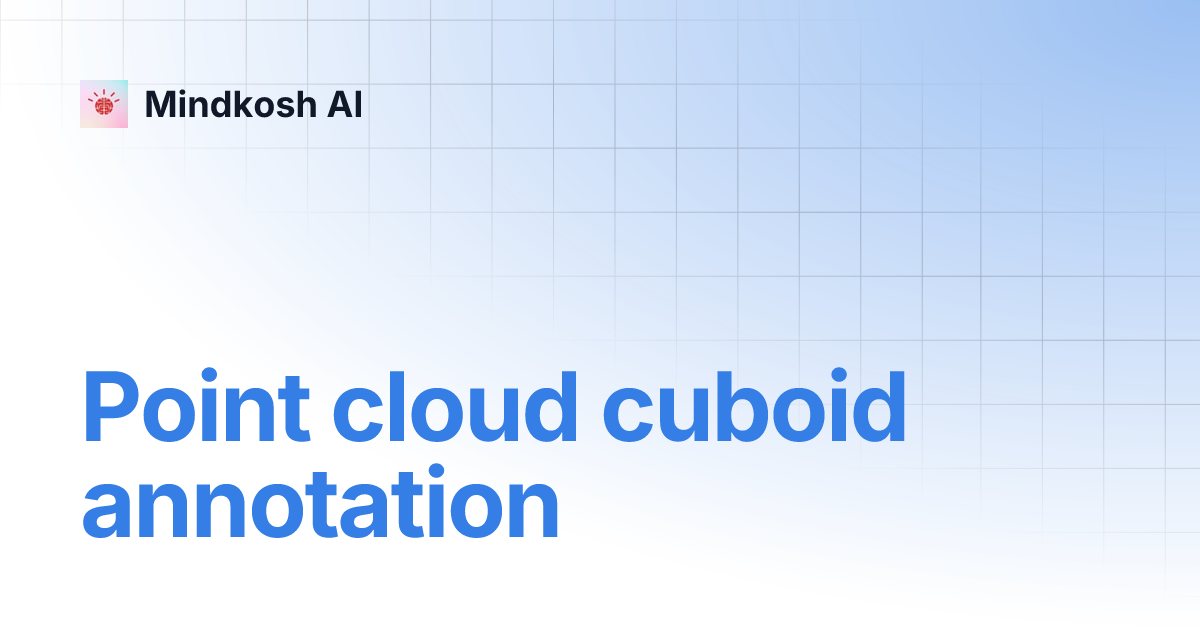 Point cloud cuboid annotation | Mindkosh AI